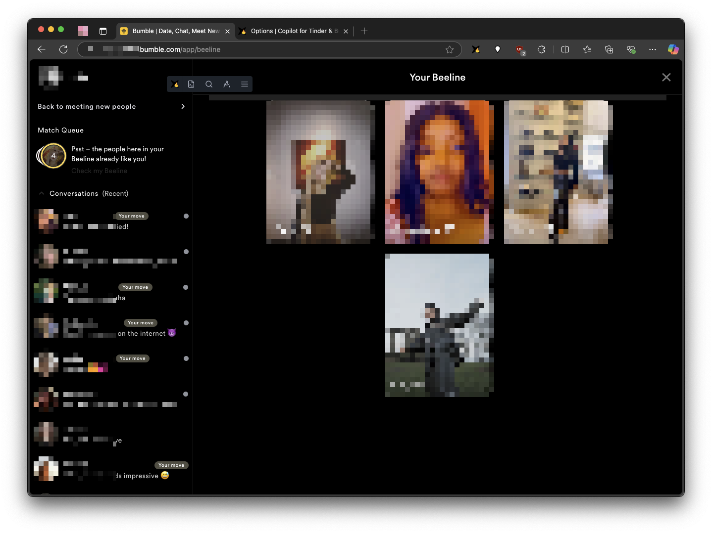 How to enable a Dark Mode on Bumble Web? - Chrome Extension for Dating Apps
